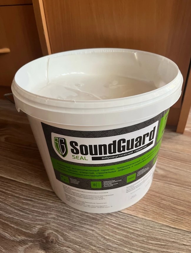 Звукоизоляционный герметик в ведрах SoundGuard Seal 7